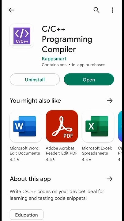How to run c/c++ program in mobile//(c/c++ compiler)//#shorts #coder #code #coding - YouTube