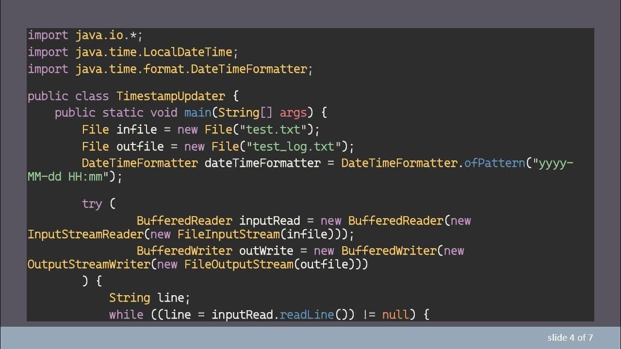 How to Effectively Replace Timestamps in a Written Text File Using Java - YouTube