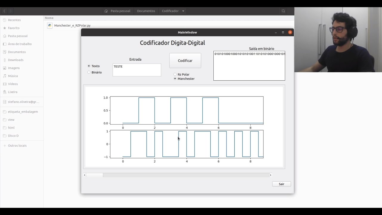 Codificação Manchester Diferencial em Python 3 - YouTube