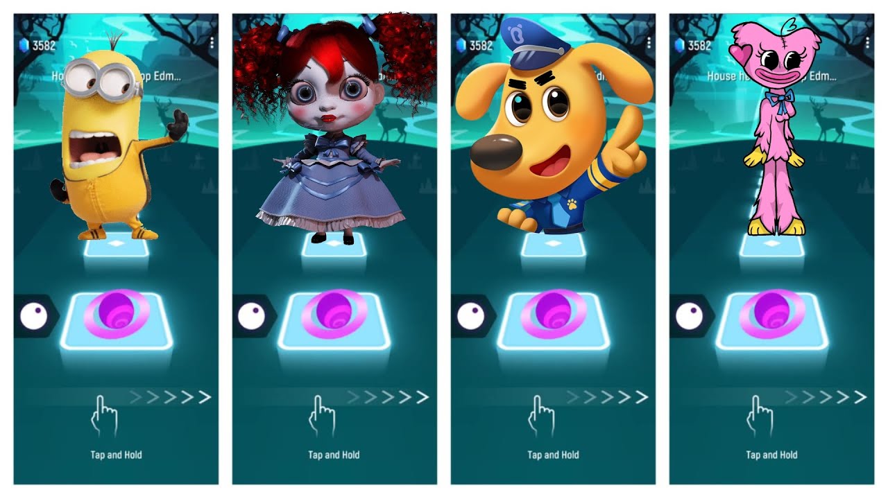 !! Minions 🆚 Poppy Playtime 🆚 Sheriff Labrador 🆚 Kissy Missy !! Tiles ...