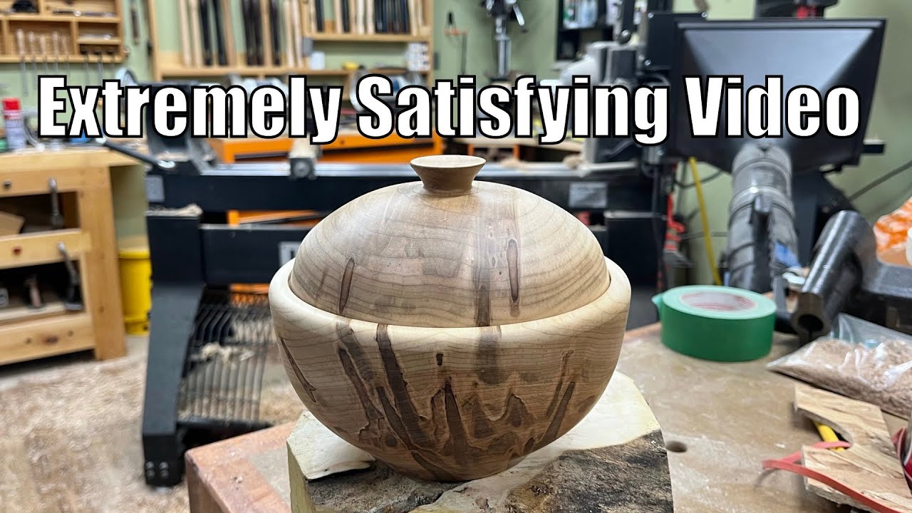Very Satisfying Wood Turning Video - YouTube