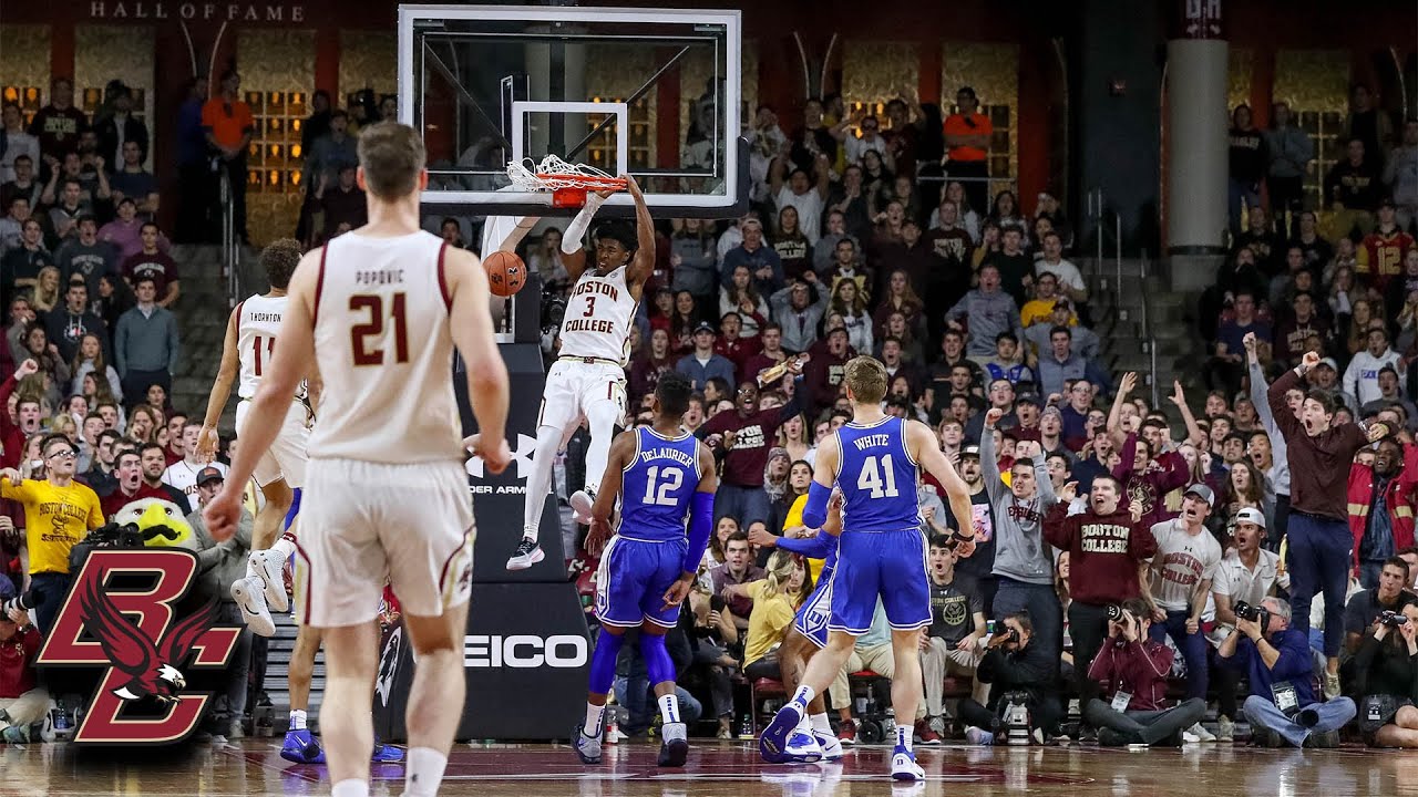 Boston College's Jared Hamilton Flies In For Alley-Oop - YouTube