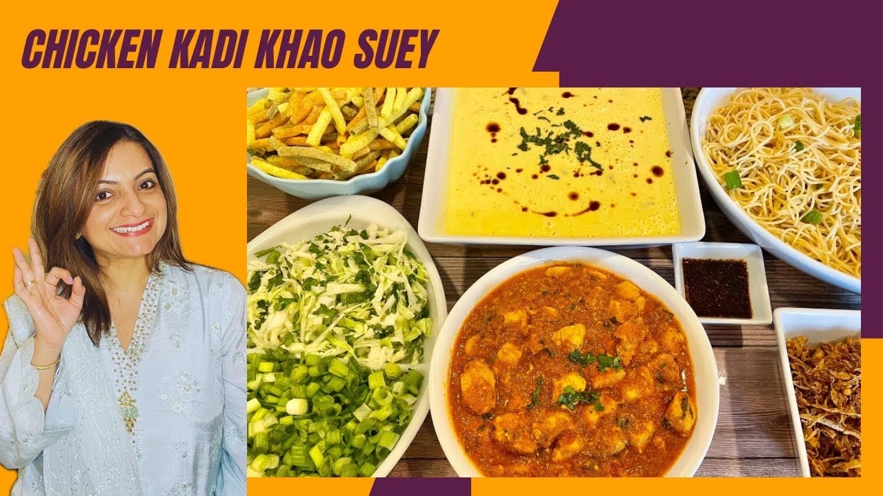 Chicken Curry Khawsa | Chicken Kadi Khawsa Or Khao Suey Recipe | A Must ...