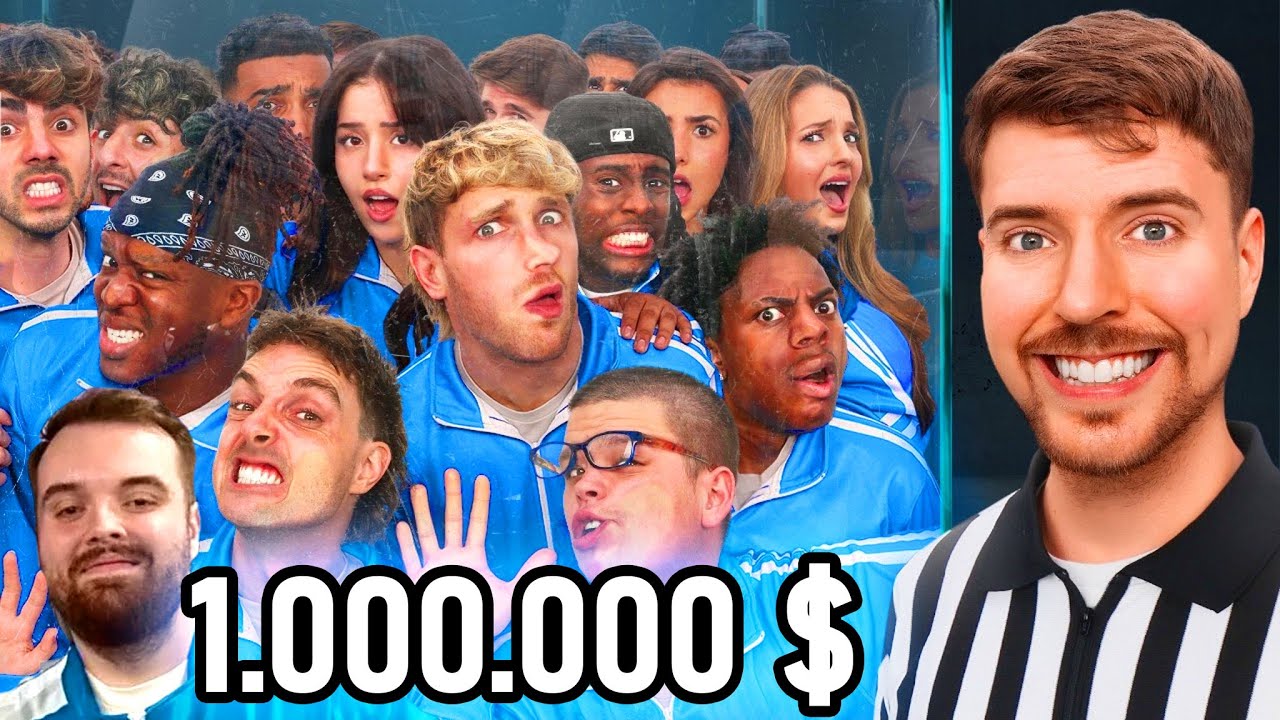 50 YouTubers Fight For $1,000,000 - YouTube