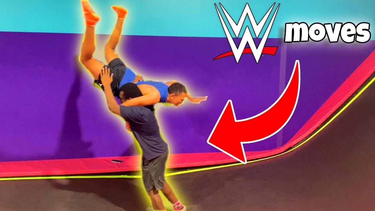 WWE MOVES AT A TRAMPOLINE PARK | #3 - YouTube
