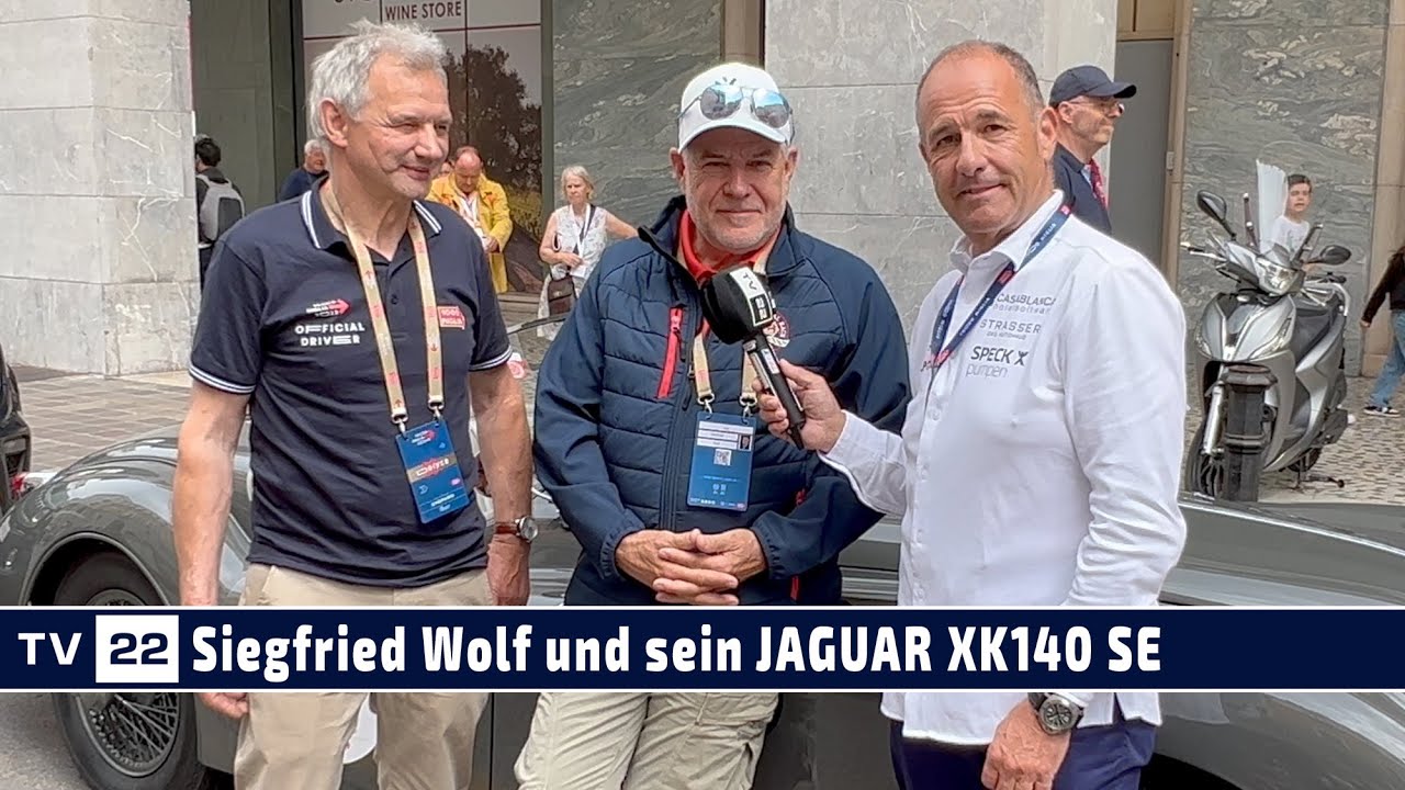 Mille Miglia 2023: Siegfried Wolf und sein JAGUAR XK140 SE OTS Roadster ...