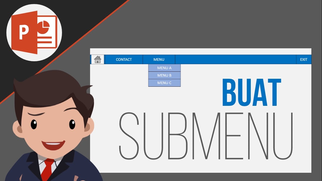 Cara membuat SubMenu di PowerPoint - YouTube