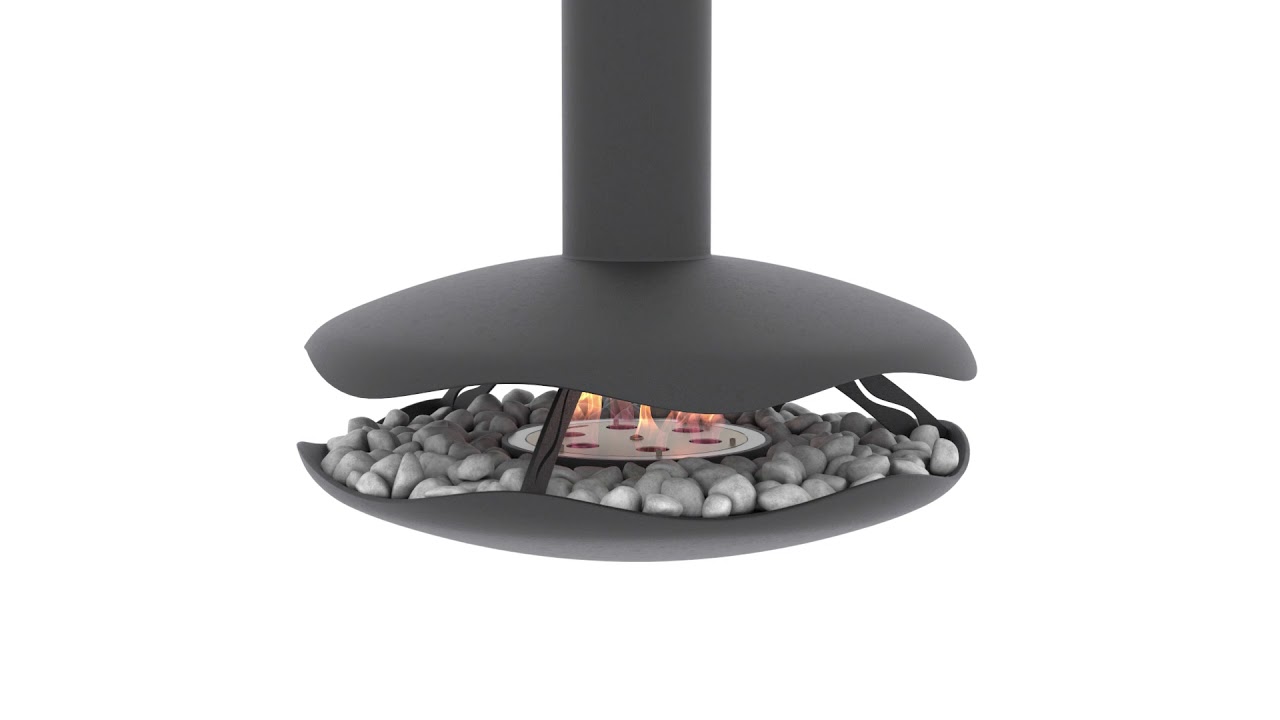 Perola bioethanol fireplace flame animation - YouTube