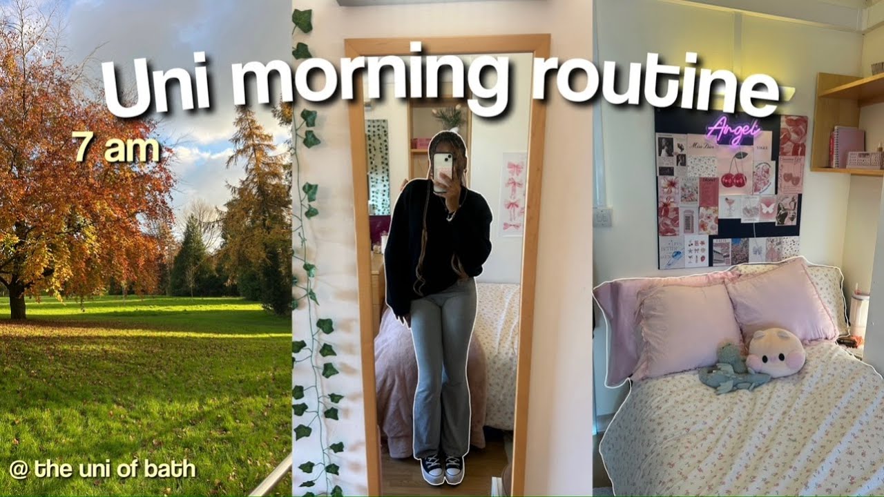 MY REAL 7:30 AM UNI MORNING ROUTINE🌱🎧 | realistic, whats in my bag ...