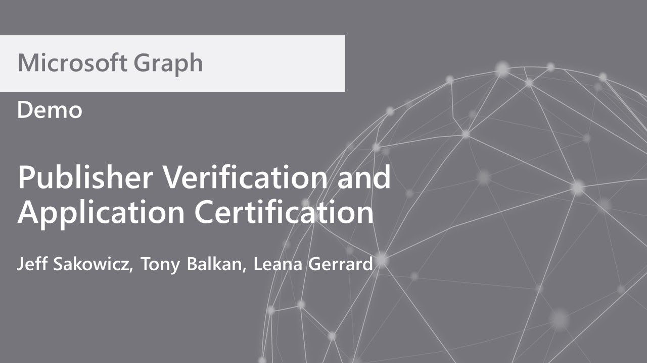 Publisher Verification and Application Certification - YouTube