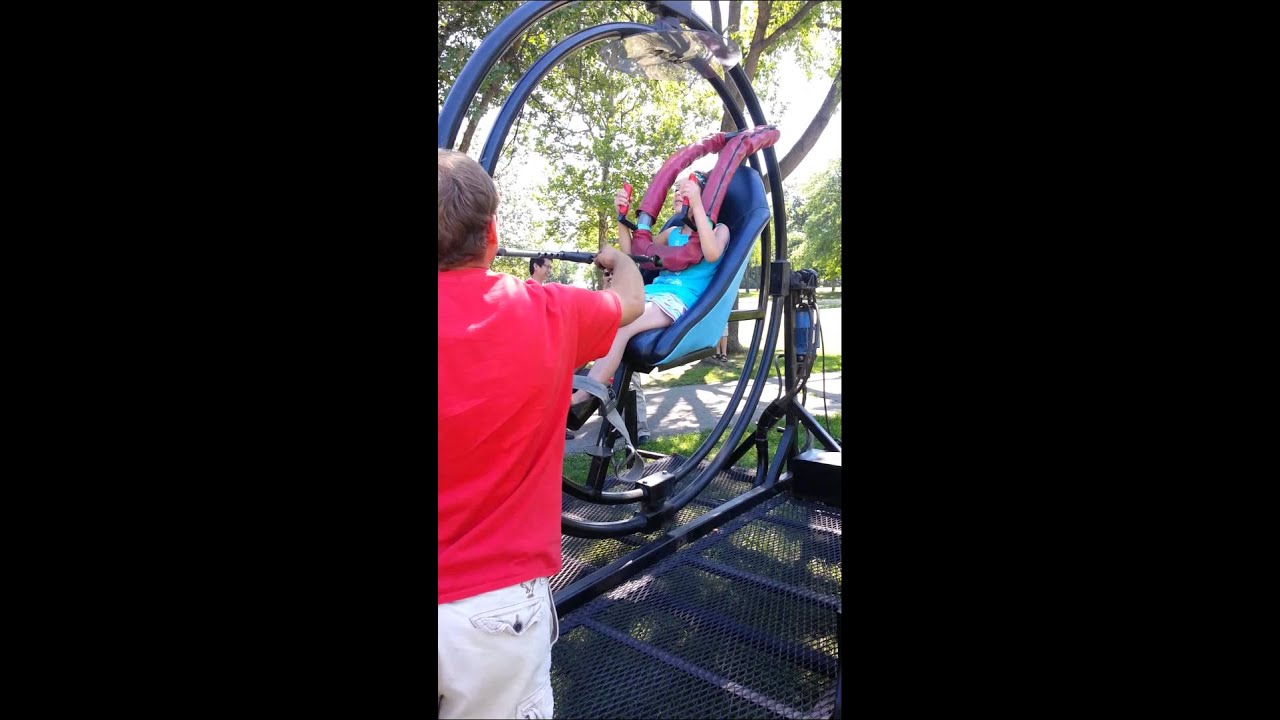 Spaceball Human Gyroscope at a Company Picnic in Michigan - YouTube