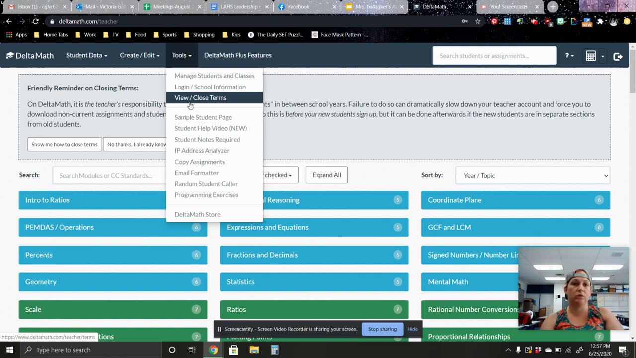 How to Archive Deltamath classes - YouTube