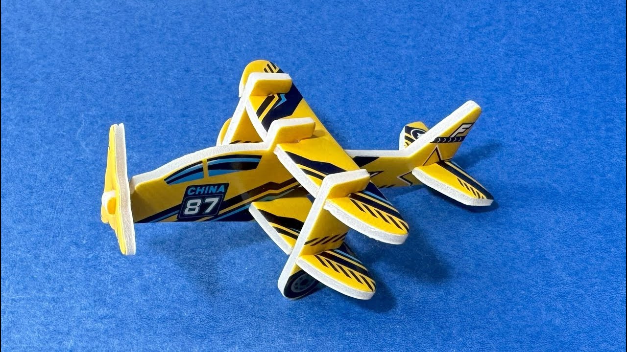 DIY Cardboard 3D Puzzle Airplane Glider with Propeller | Paper Crafts ...