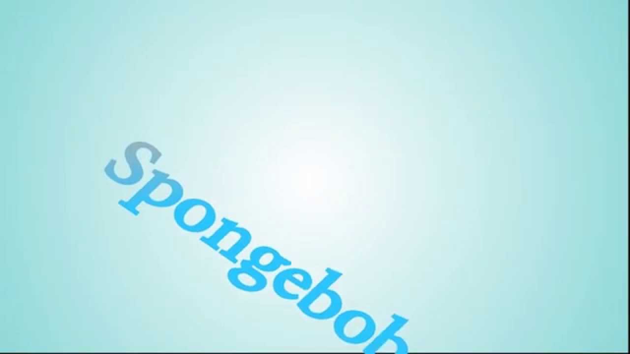 Spongebob- After Effects - YouTube