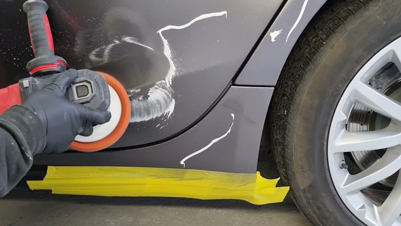 Spray and Buff Chip Scratch and Road Rash Method - YouTube