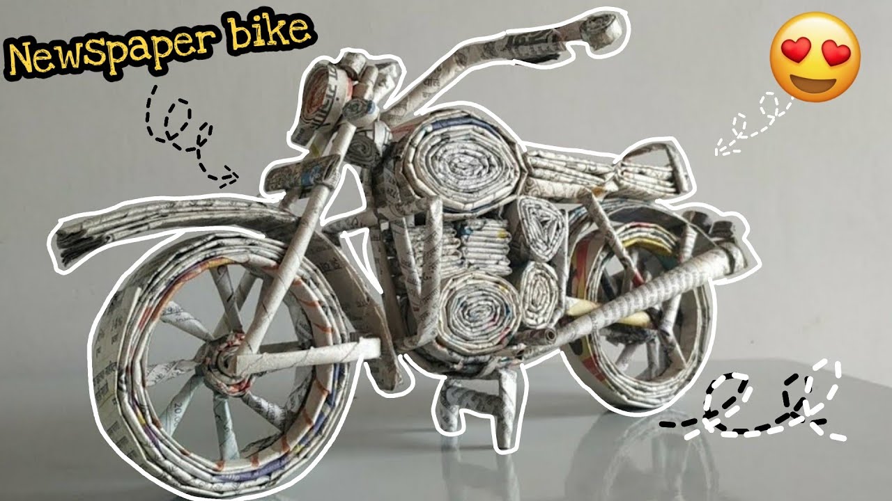 How to make a Newspaper Bike | how to make paper bike easy | Paper ...