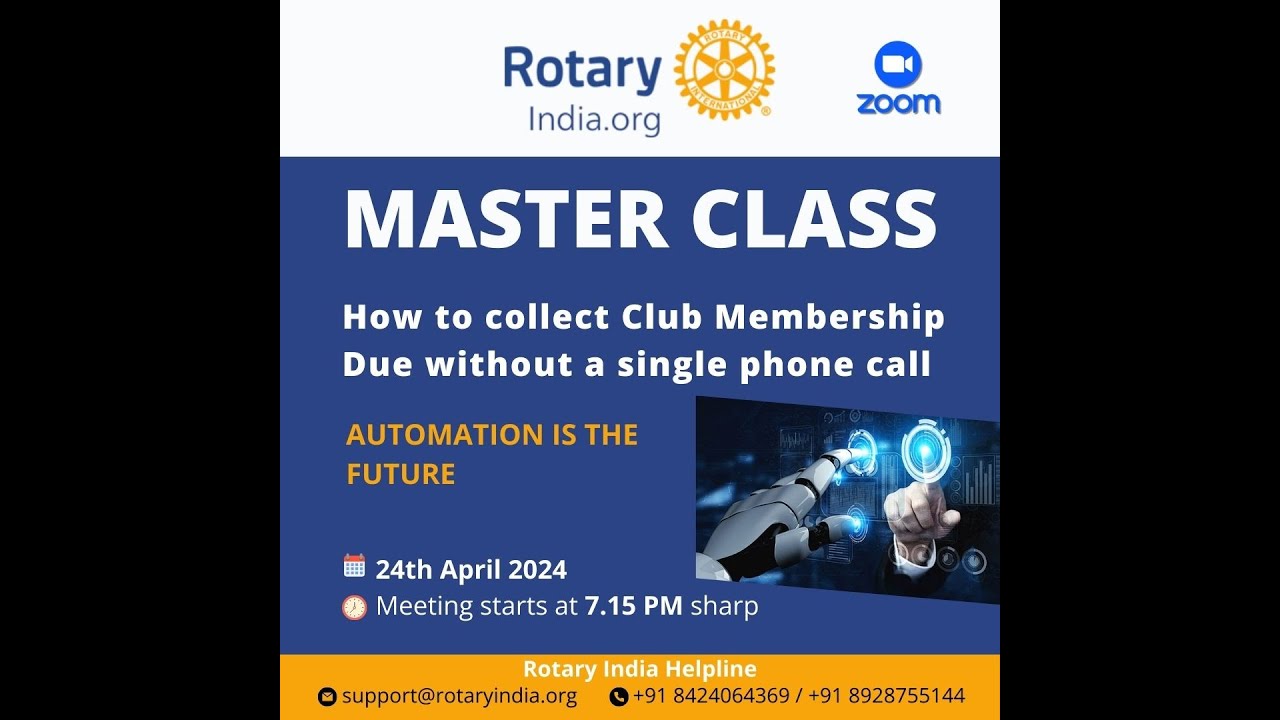 Rotary India Master Class - How to collect Club Membership Dues Online ...