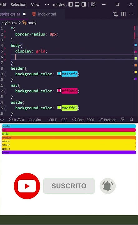 APRENDE a hacer este layout RESPONSIVO con HTML CSS 😱 #Shorts - YouTube