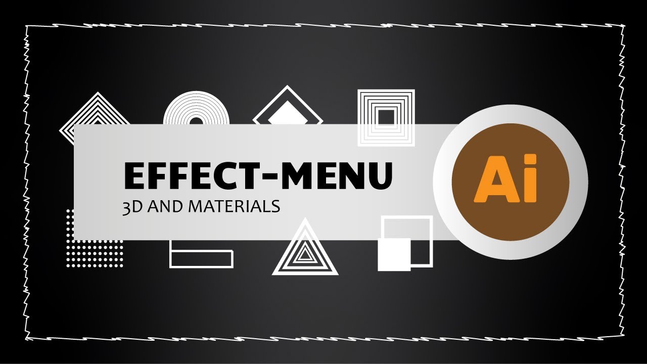 Effect Menu 3D and Materials With Adobe Illustrator - YouTube