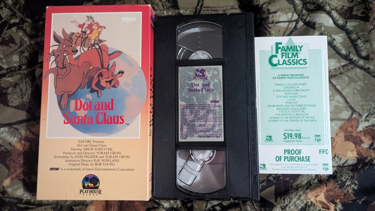 [FULL VHS TAPE] Dot and Santa Claus 1985 Playhouse Video [1989 Reprint ...