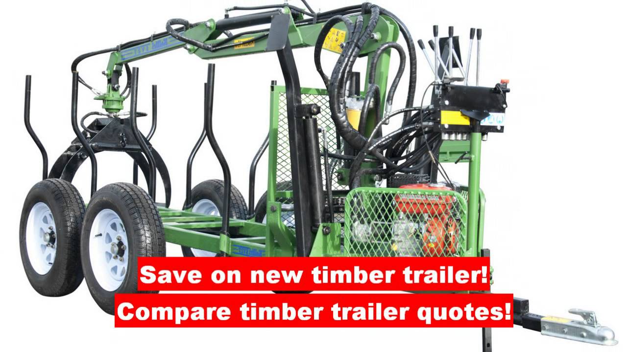 small log trailer with loader - small log trailer with loader - YouTube