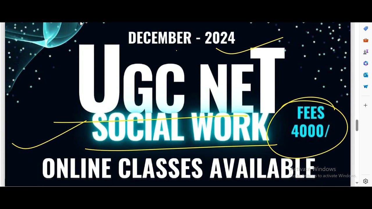 UGC NET DEC 2024 SOCIAL WORK | ONLINE CLASSES START | DECEMBER 2024 ...