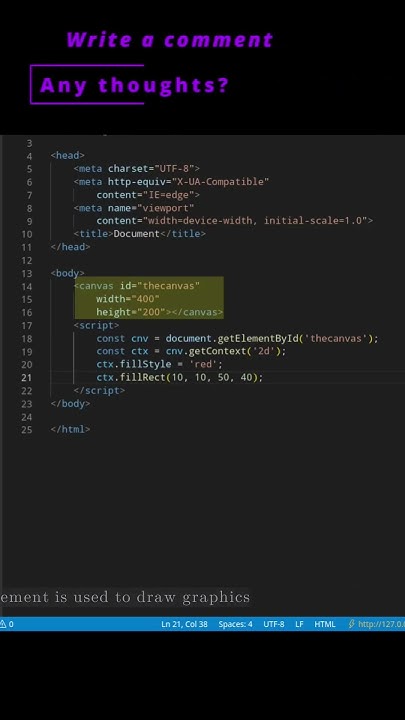💻 HTML 27 preview 💻 canvas element 💻 #html #html5 #html5tutorial #html5course - YouTube