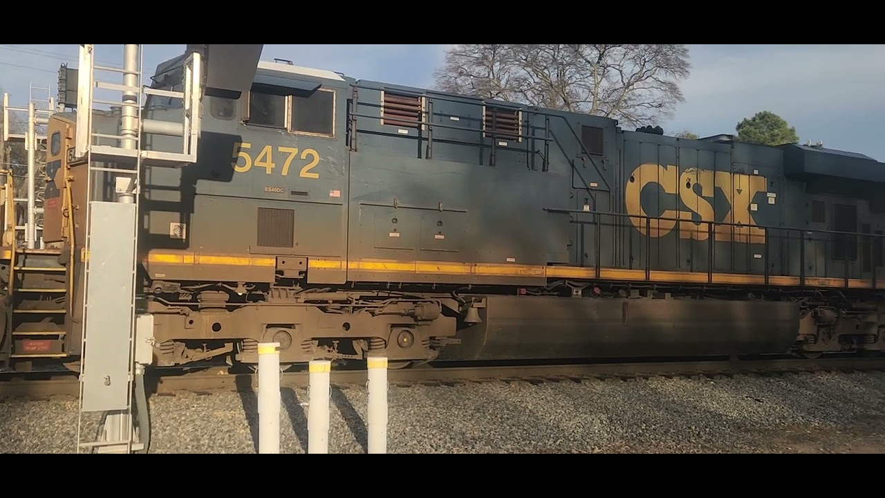 CSX TRAIN 5492 Intermodal with funny and cool CSX workers CHARLOTTE NC ...