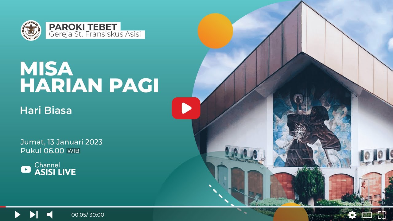 MISA HARIAN PAGI - Jumat, 13 Januari 2023 - YouTube