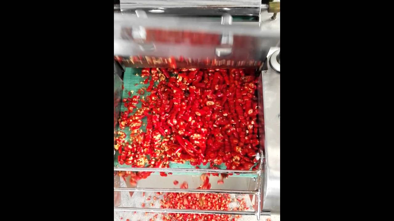 dry red chili cutting machine / dry pepper processing machine - YouTube