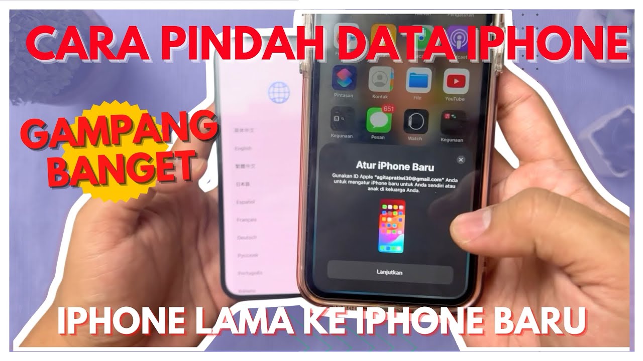 CARA TRANSFER DATA IPHONE LAMA KE IPHONE BARU - YouTube