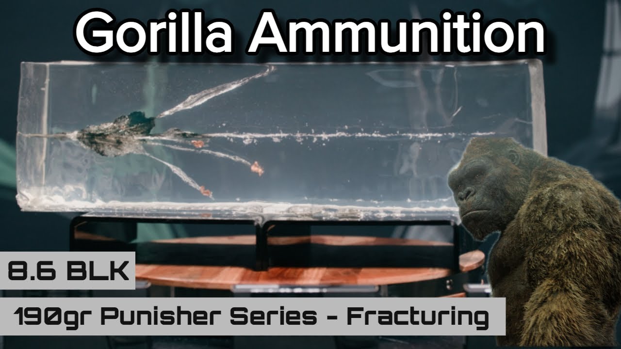 Gorilla Ammunition 8.6 BLK 190gr Punisher Series - Fracturing - YouTube