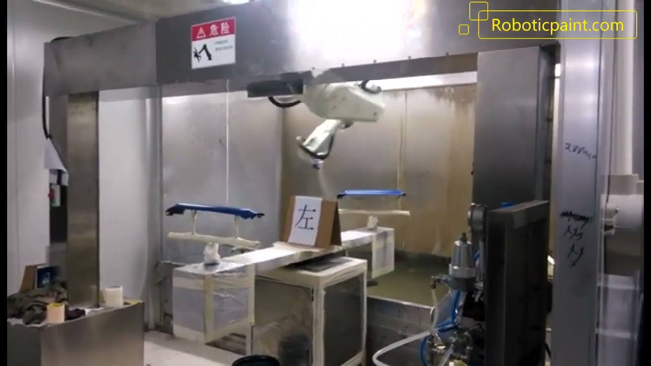 RPG 6 Axis Robotic Paint Booth for Plastic Varnishing - YouTube