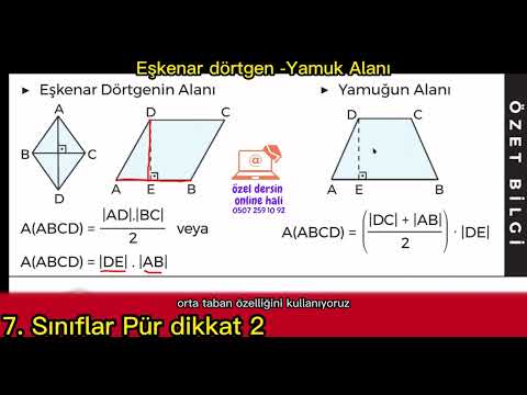 Eşkenar dörtgen- Yamuk  Alanı