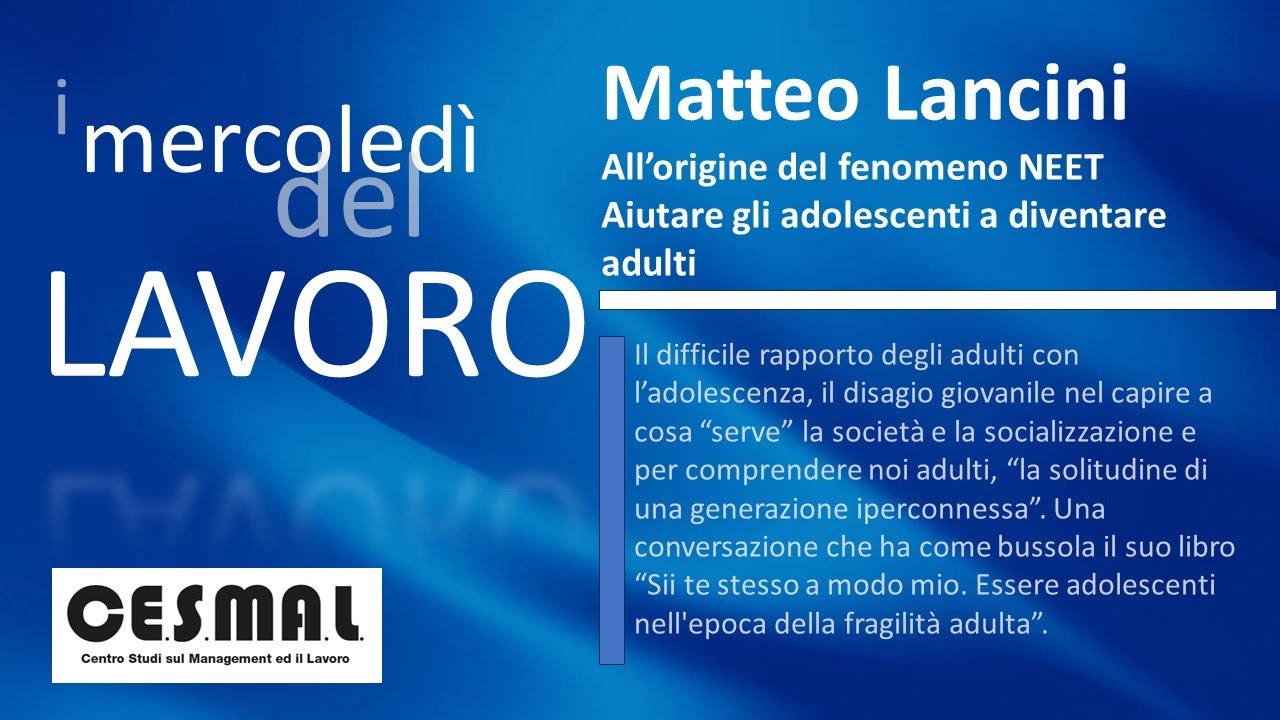 Intervista a Matteo Lancini - Adolescenza e società - YouTube