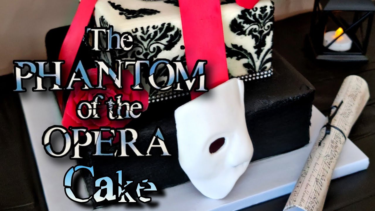 The Phantom of the Opera Cake | Stencil Cake | 3 Tier Cake - YouTube