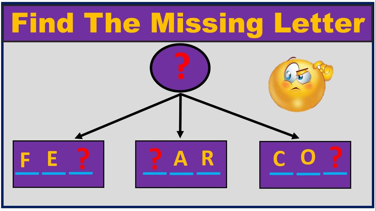 Guess Letters|Missing Letter|Find out the Missing alphabet|Challenging ...