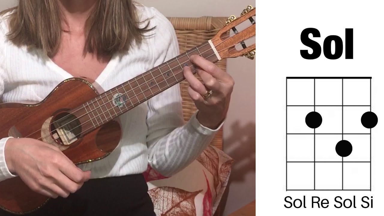 Accordi Ukulele #5 / 4 Modi per fare l'accordo di SOL Maggiore - YouTube