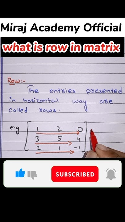 what is Row in matrix l Definition of Row in matrix l Row #row ...