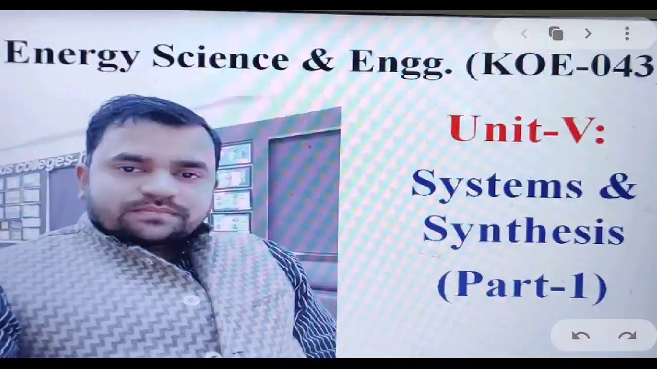 Energy Science And Engineering Unit-5 Part-1 - YouTube