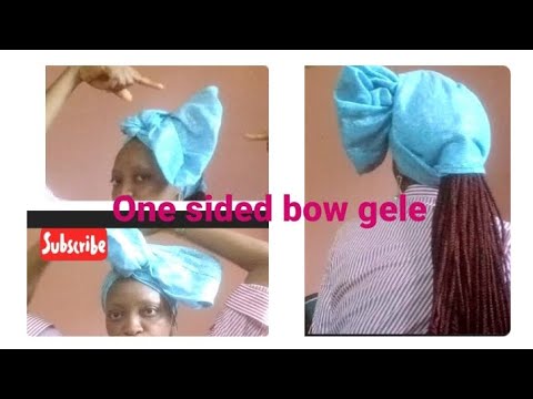 How to tie simple gele//tutorial - YouTube