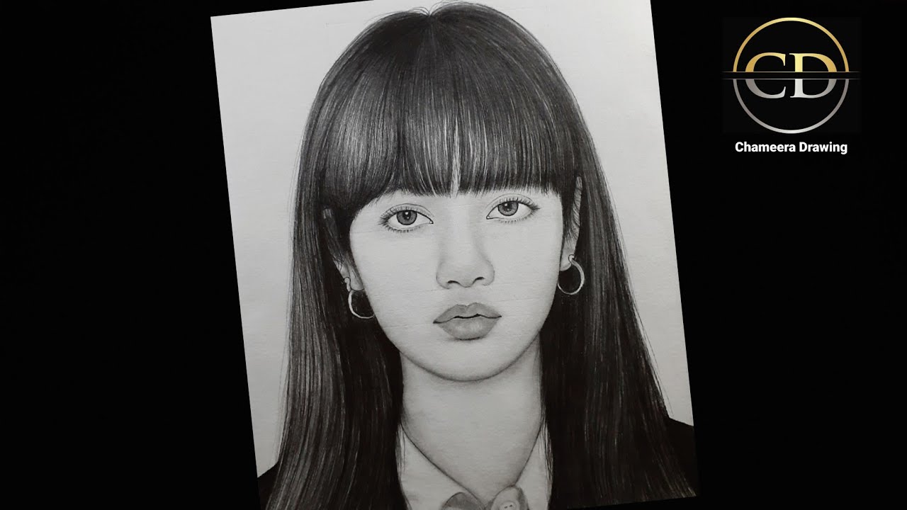 How to draw a BLACKPINK "Lisa" (step by step) Pencil Drawing Tutorial ...