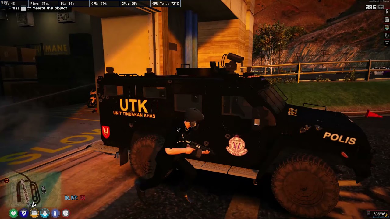 Rompakan Human Lab Berjaya Dibanteras Oleh Unit UTK | Gta5 FiveM Vortex ...