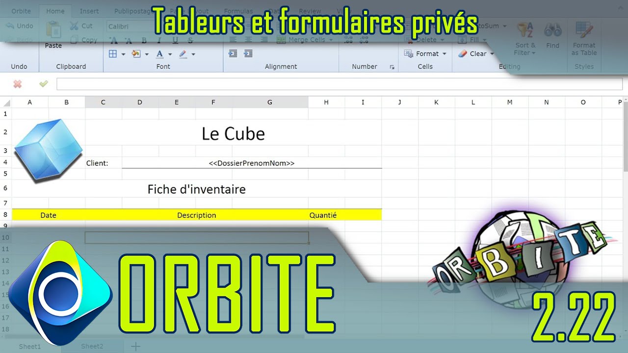 Orbite 2.22 - Tableurs et formulaires privés - YouTube