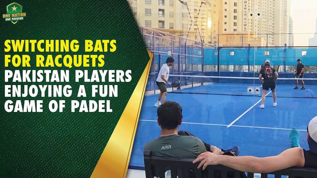 Switching bats for racquets 🎾 Pakistan players enjoying a fun game of ...