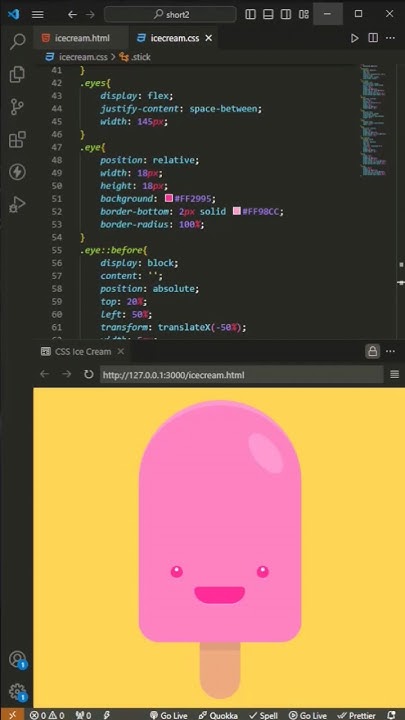 CSS Ice Cream Design - YouTube