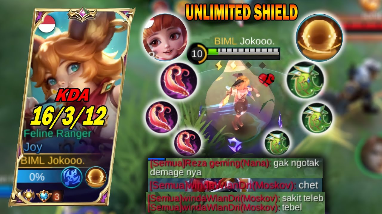 JOY UNLIMITED SHIELD 🔥 BUILD TOP 1 GLOBAL JOY - MLBB - YouTube