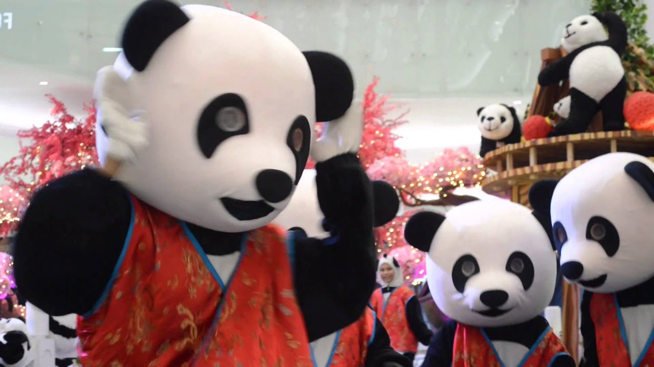 HAPPY PANDA DANCE PART 3 - GREAT PANDA'S DAYS OUT LIPPO MALL PURI - YouTube