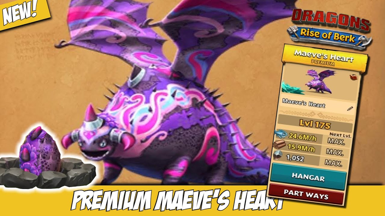 Premium Dragon Maeve's Heart (Buffalord) Max Level 175 | Dragons: Rise ...