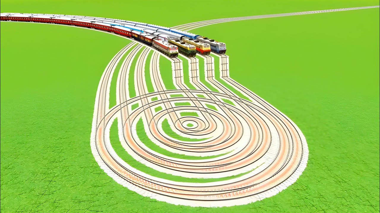 💖FOR WAP-4 TRAIN CROSSIN BY BIGGEST CIRCLES TRACKS RISKY RAILROAD ...